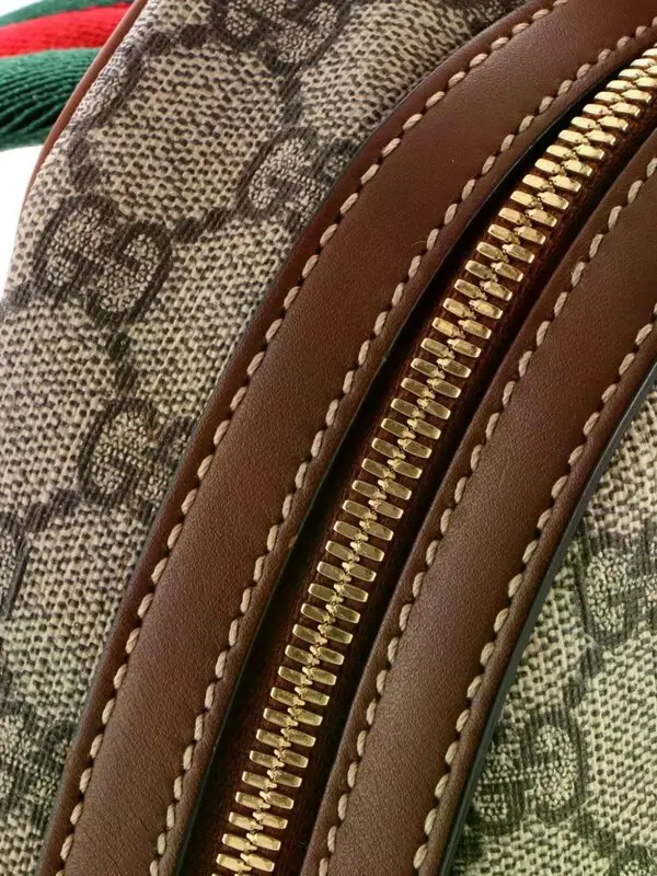 Gucci Embroidered Gg Coated Canvas Small Backpack - Brown