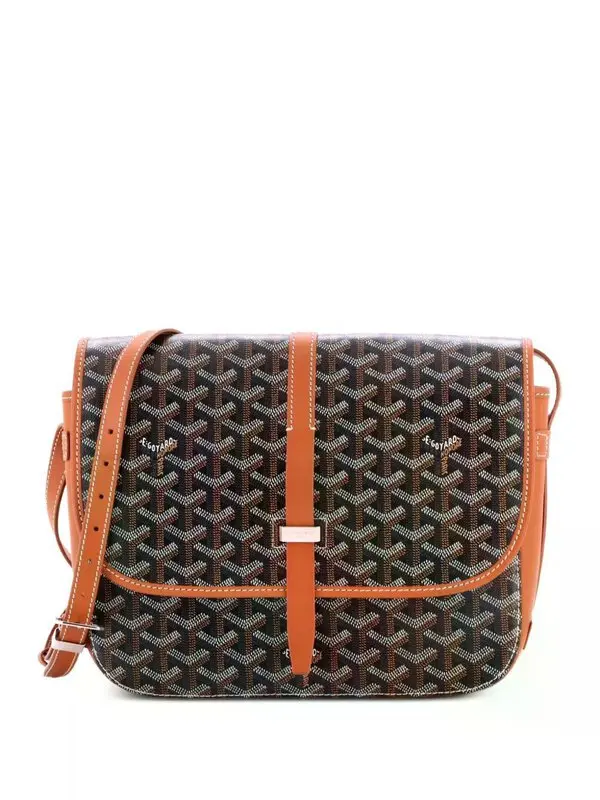 Goyard Belvedere Ii Messenger Bag In Coated Canvas - Brown