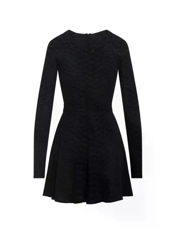 Roberto Cavalli Embellished Snakeskin-effect Dress
