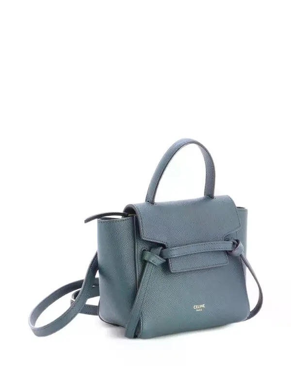 Celine Textured Leather Belt Bag Pico Shoulder Bag - Green