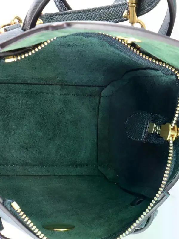 Celine Textured Leather Belt Bag Pico Shoulder Bag - Green