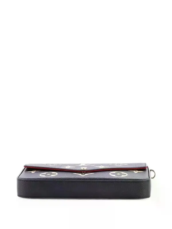LOUIS VUITTON Felicie Pochette Bicolor Monogram Empreinte Giant Crossbody Bag - Black