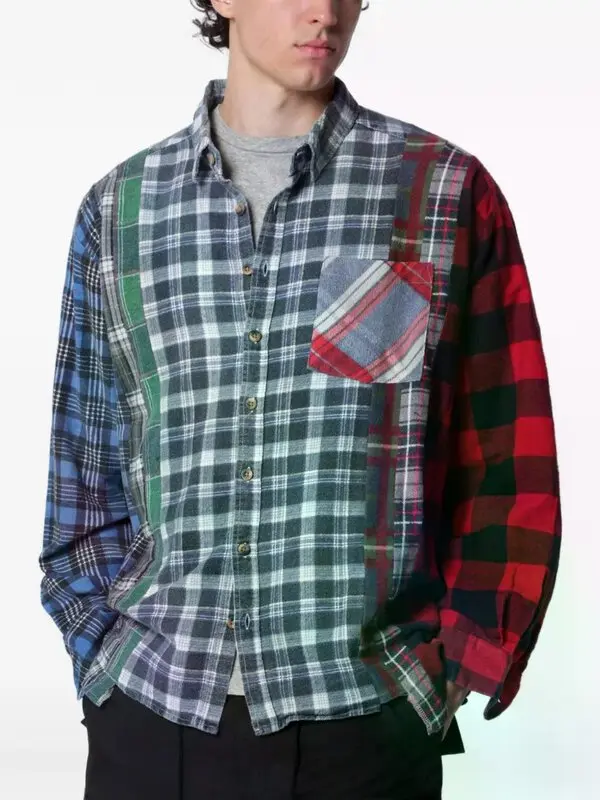 Needles 7 Cuts Patchwork Shirt - Blue