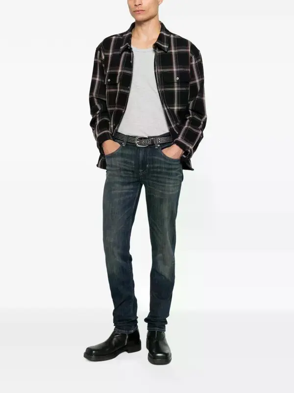 7 For All Mankind Whiskered Faded Effect Jeans