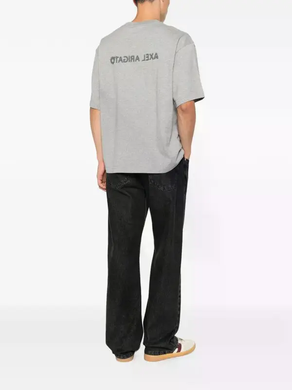 Axel Arigato Baseline Logo-print Cotton T-shirt - Grey