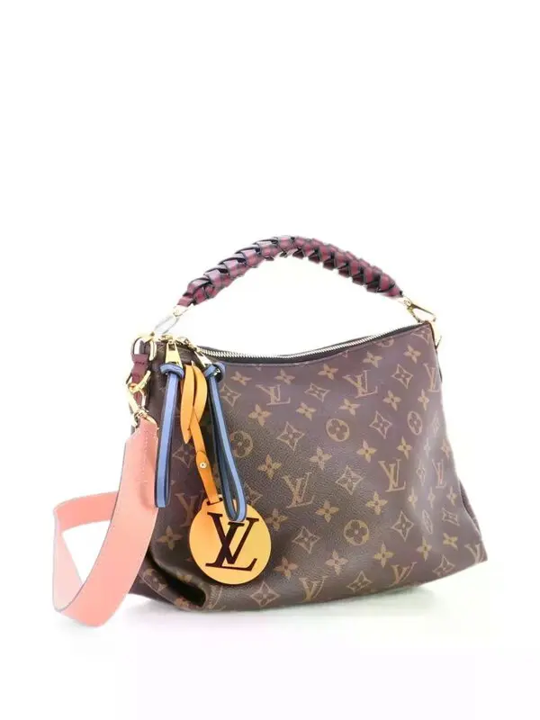 LOUIS VUITTON Braided Handle Beaubourg Monogram Canvas Mini Hobo Bag