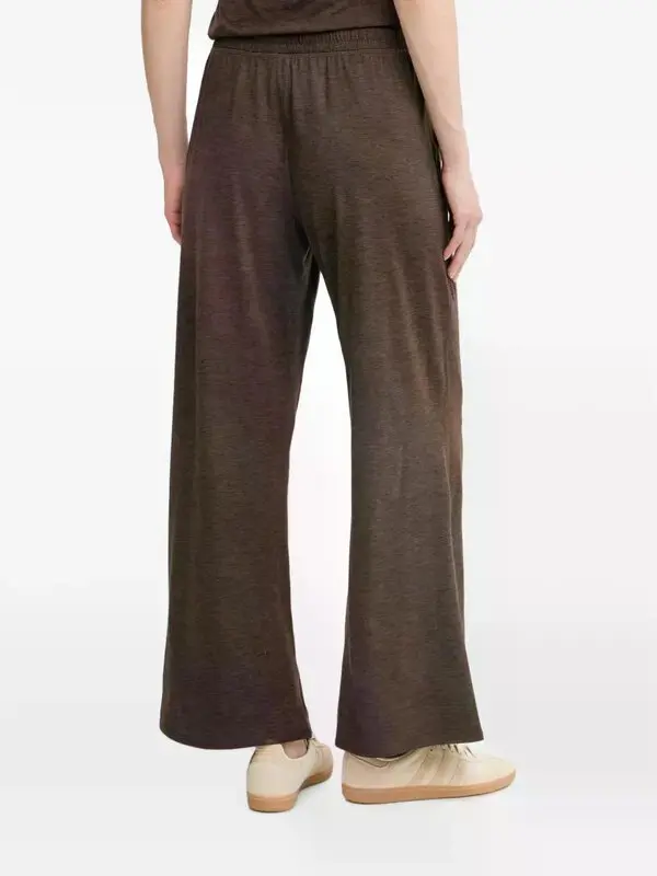 Dkny Mid-rise Space-dye Wide-leg Track Pants