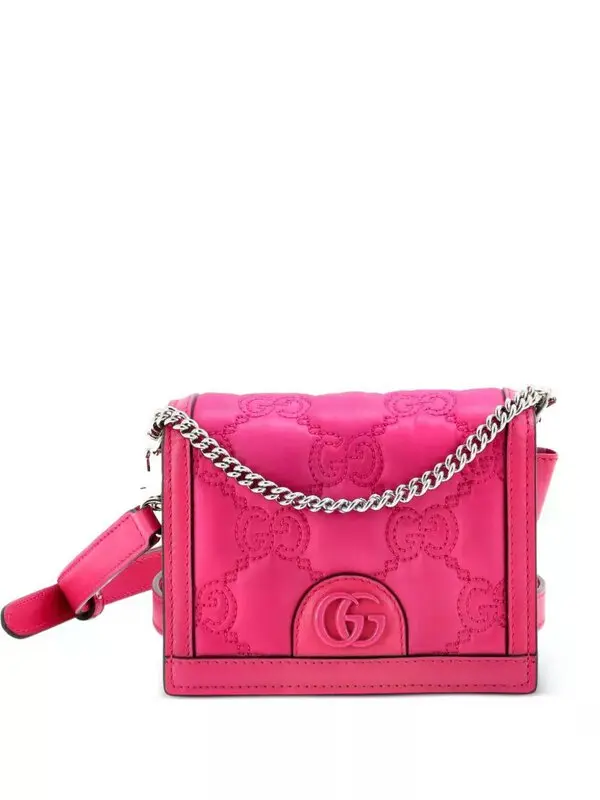 Gucci Gg Marmont Flap Messenger Bag - Pink