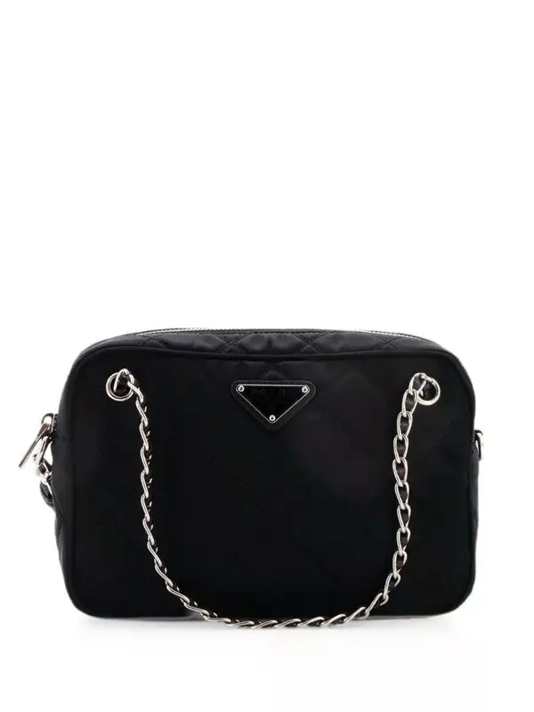Prada Camera Bag Quilted Tessuto Small Shoulder Bag