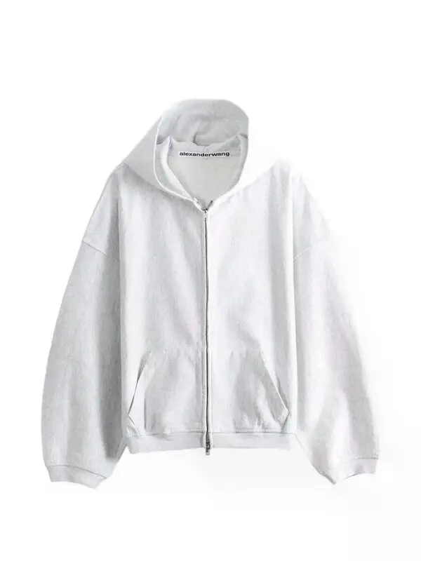 Alexander Wang Zip-up Dropped-shoulder Hoodie