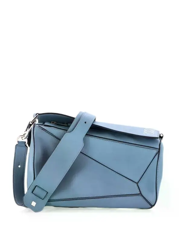Loewe Puzzle Satchel Leather Small - Blue