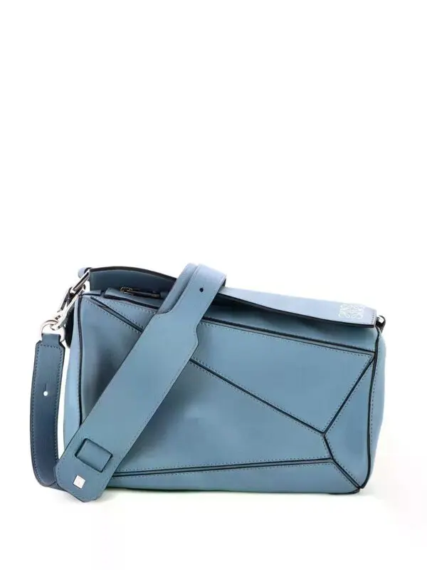 Loewe Puzzle Satchel Leather Small - Blue