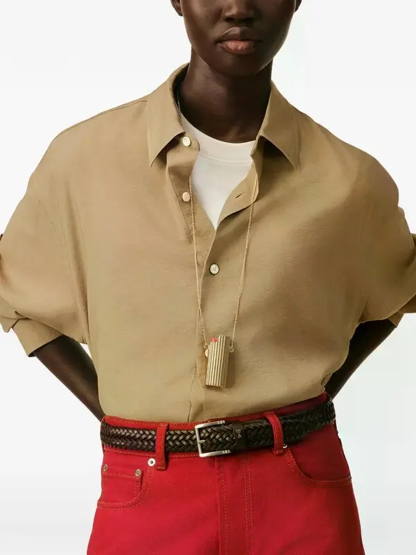 AMI Paris Boxy Viscose Twill Shirt