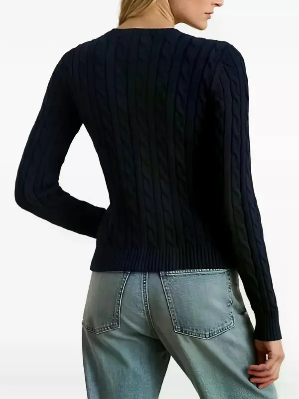 Ralph Lauren Cable-knit Embroidered Cardigan
