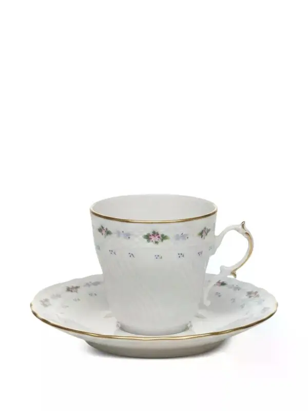 GINORI 1735 Vecchio Floral-print Coffee Cups Set - White