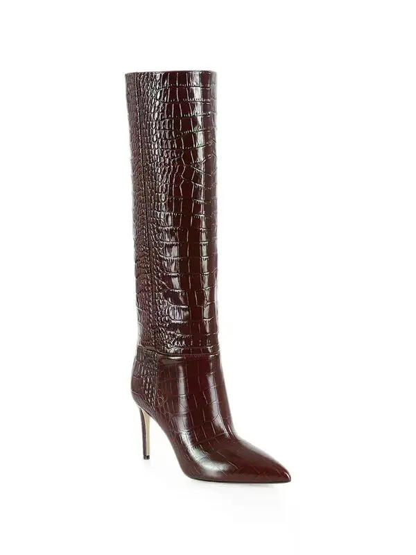 Paris Texas Crocodile-effect Knee-high Boots