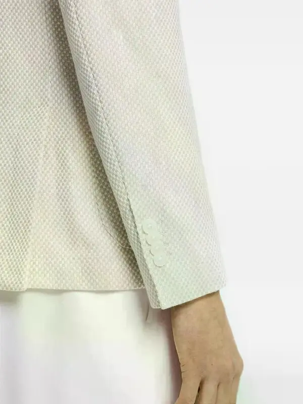 BOSS Patterned Slim-fit Jacket In A Cotton Blend