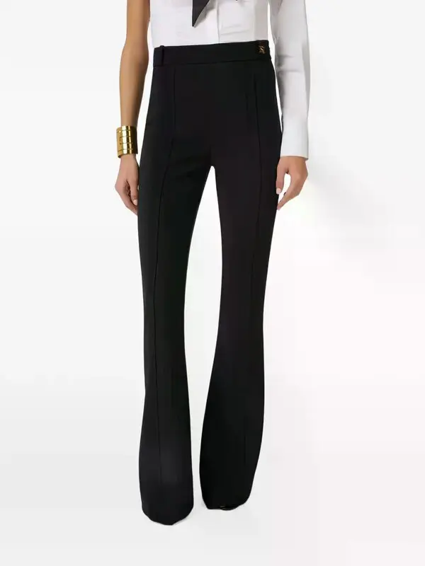 Elisabetta Franchi Logo-charm Crepe Trousers