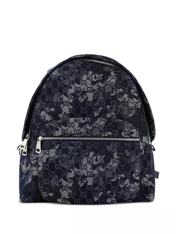 Gucci Gg Denim Backpack - Blue
