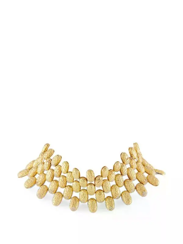 Gucci 18k Yellow Diamond Textured Jewelry Set