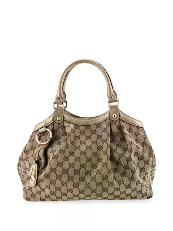 Gucci Sukey Gg Canvas With Leather Medium Tote Bag