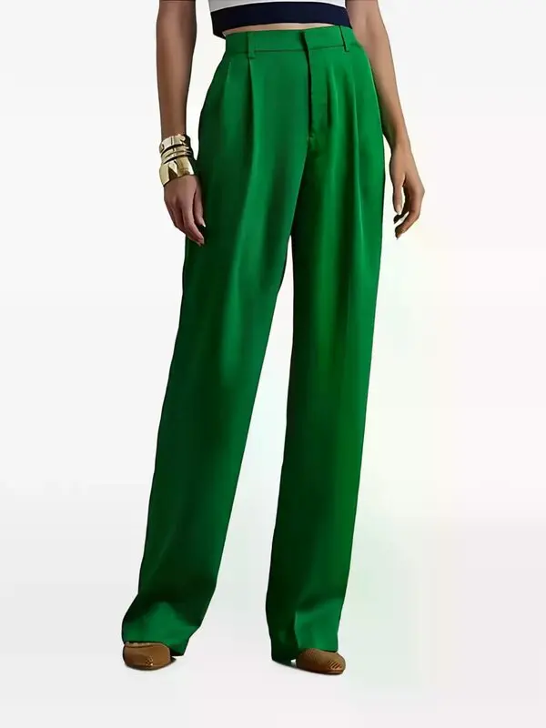 Ralph Lauren Pleated Tailored Trousers - Green