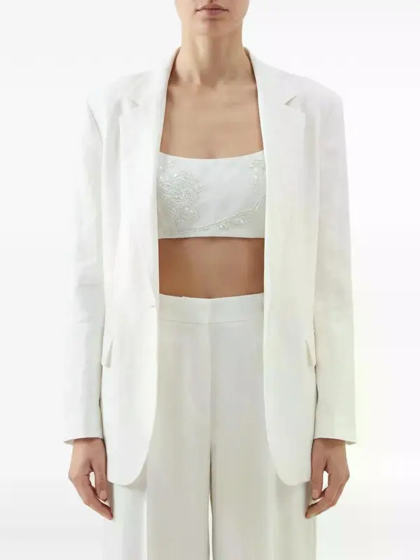 Brunello Cucinelli Floral-embroidered Cropped Top