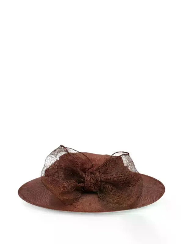 Vintage Bow-detail Wide-brim Hat