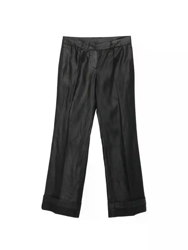 Our Legacy Wide-leg Tailored Trousers In Coated Finish