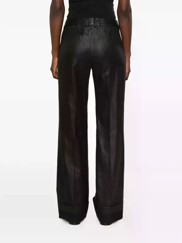 Our Legacy Wide-leg Tailored Trousers In Coated Finish