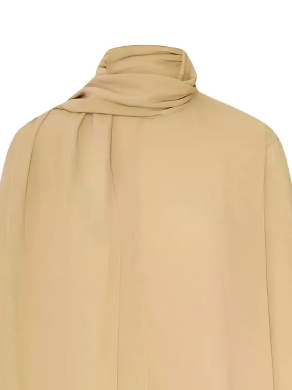 TOTEME Draped Scarf Blouse - Neutrals