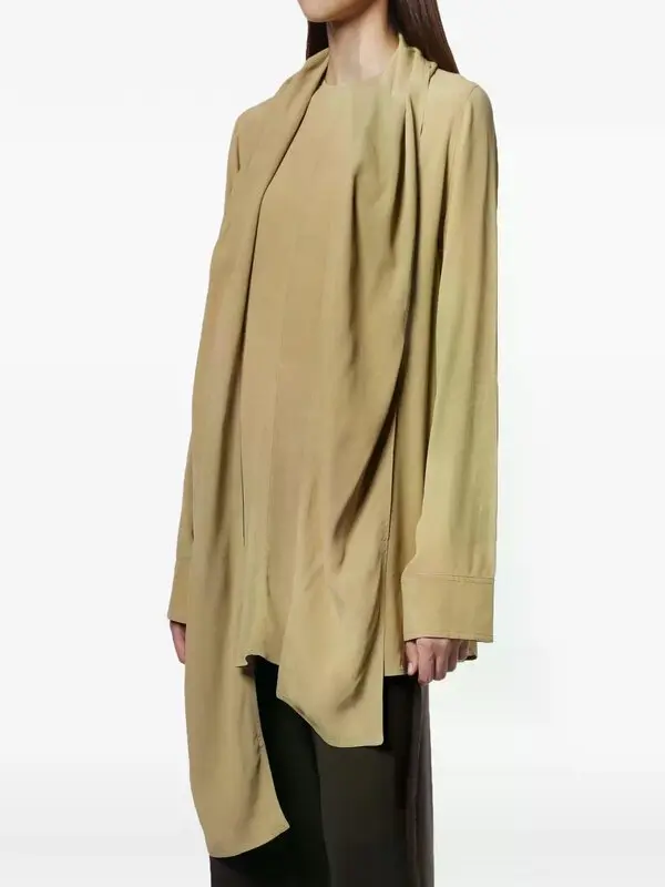 TOTEME Draped Scarf Blouse - Neutrals