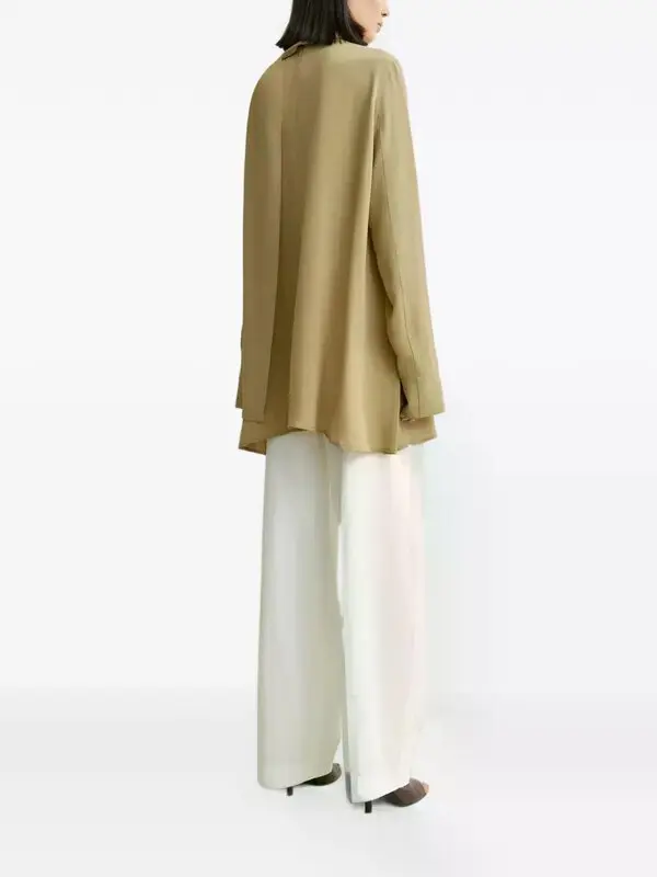TOTEME Draped Scarf Blouse - Neutrals