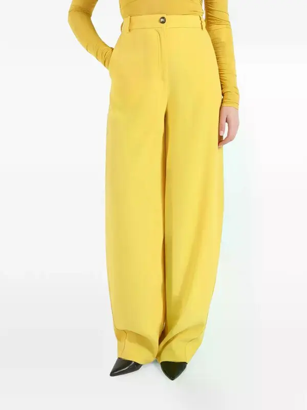 Elisabetta Franchi Belt-loop Wide-leg Trousers - Yellow