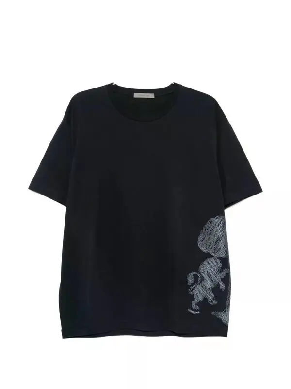 Corneliani Tree-embroidered T-shirt
