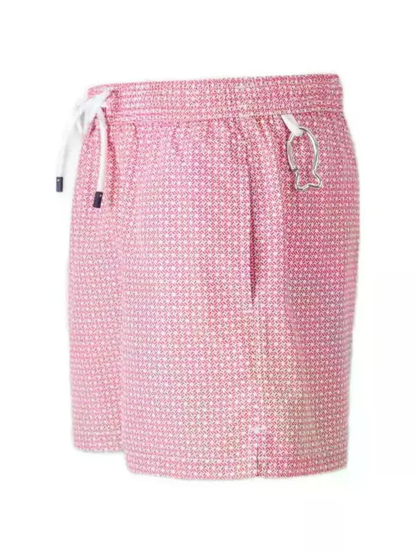 Fedeli Madeira Geometric-print Swim Shorts