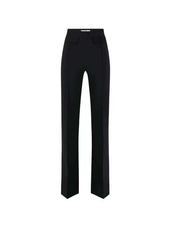 Elisabetta Franchi Logo-embroidered Crepe Trousers