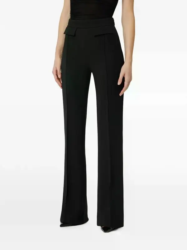 Elisabetta Franchi Logo-embroidered Crepe Trousers