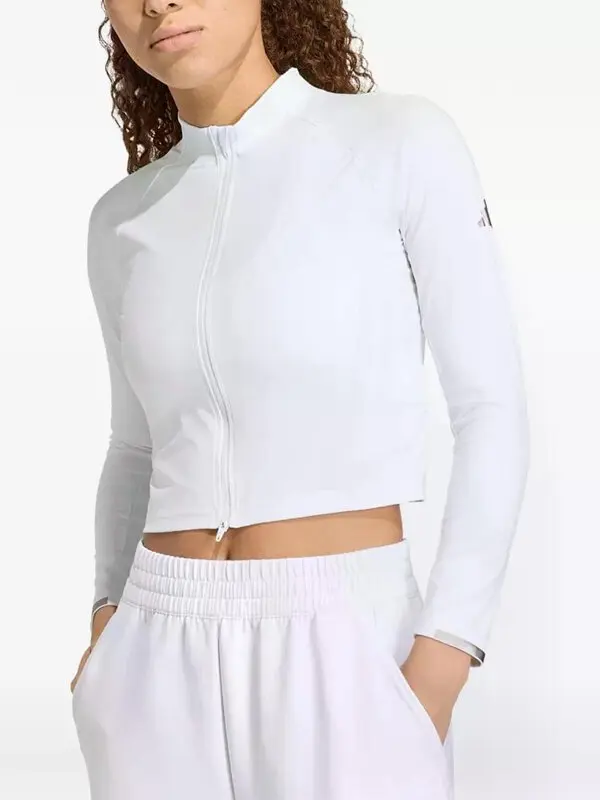 Adidas Pro Long-sleeve Cropped Top - White
