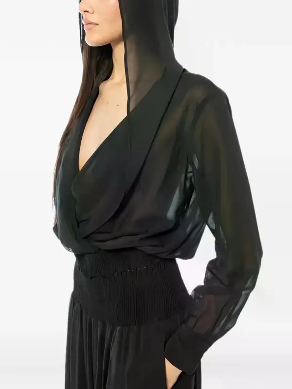 Pinko Hooded Cropped Blouse