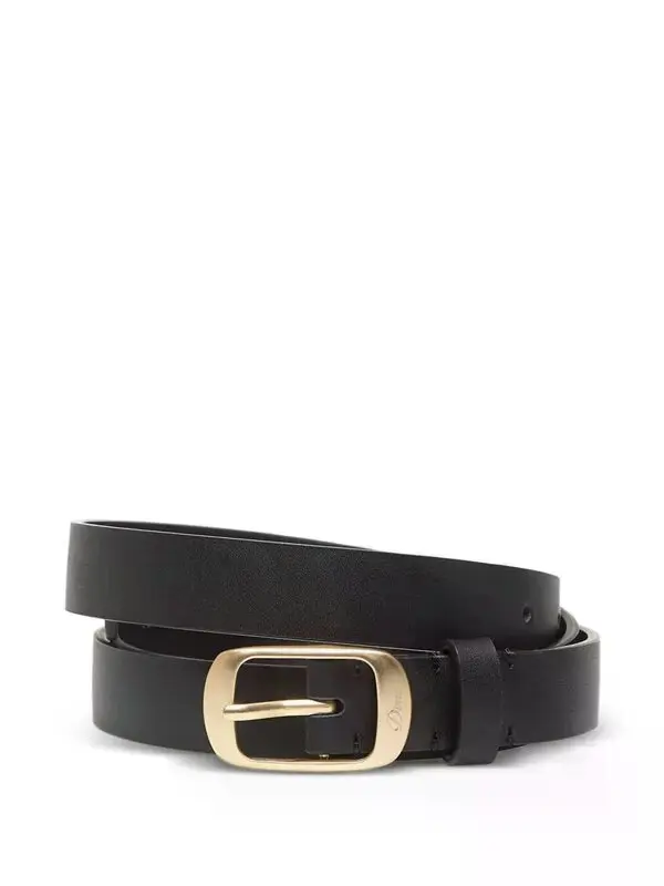 DIME Leather Belt With Gold-tone Buckle