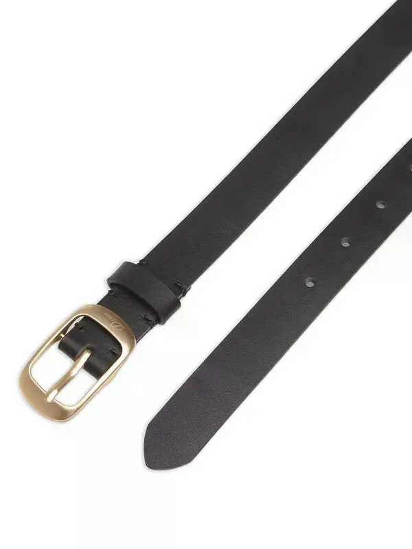 DIME Leather Belt With Gold-tone Buckle