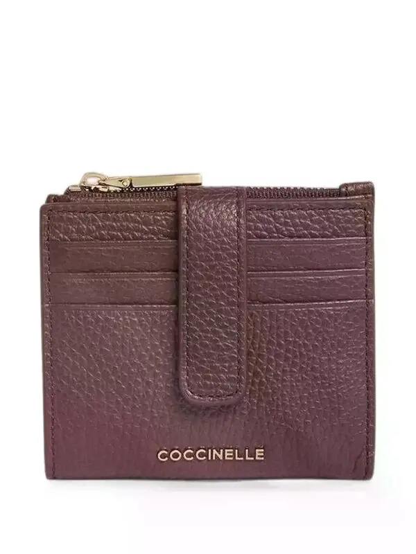 COCCINELLE Medium Metallic Grained-leather Wallet