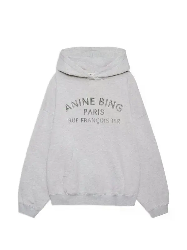 ANINE BING Harvey Paris Stencil Sweatshirt - Grey