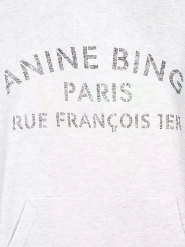 ANINE BING Harvey Paris Stencil Sweatshirt - Grey