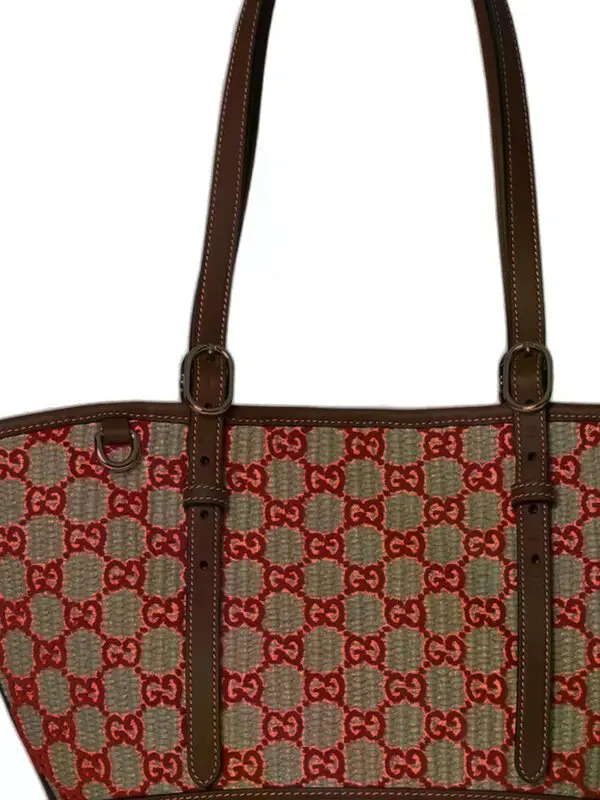 Gucci Gg Supreme Calf Leather-trim Shoulder Bag - Neutrals