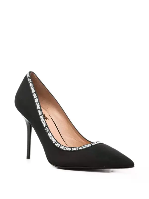 Moschino Logo-detail Pointed-toe Pumps