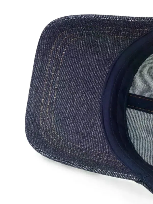 TRUSSARDI Embroidered-logo Denim Cap