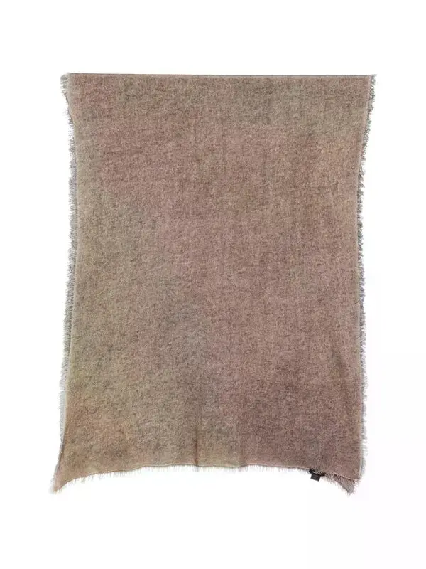 Avant Toi Frayed Cashmere Scarf - Brown