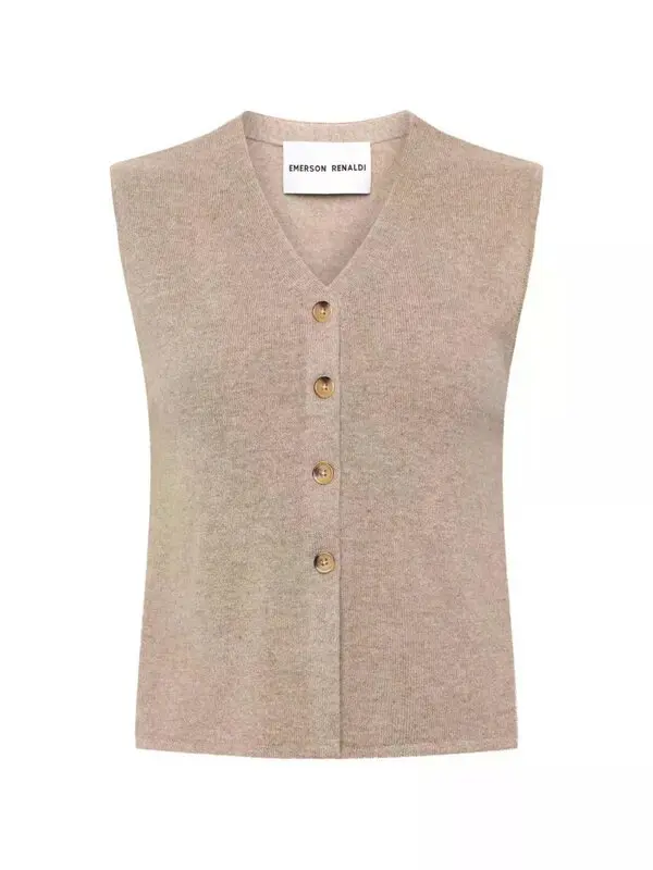 EMERSON RENALDI V-neck Button-up Vest
